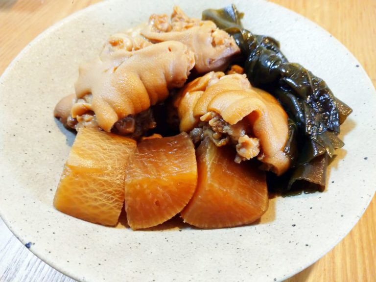 てびち煮付けレシピ｜炊飯器でほっとくだけで豚足てびちがプルプルに